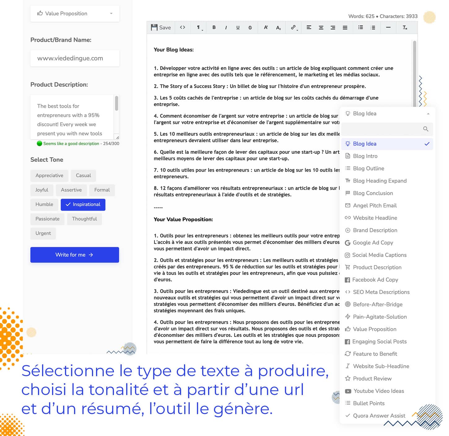 WriteCream - Rédiger automatiquement du contenu avec l'IA