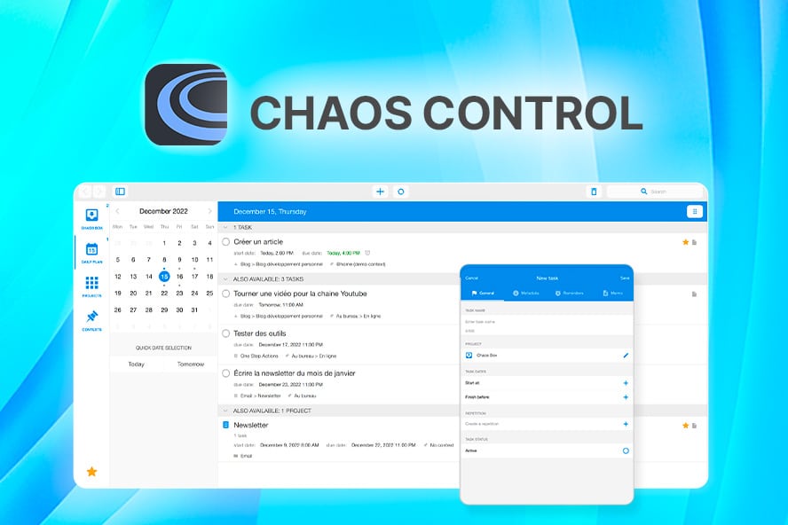 Chaos Control - Organise efficacement toutes tes tâches pour accomplir ...