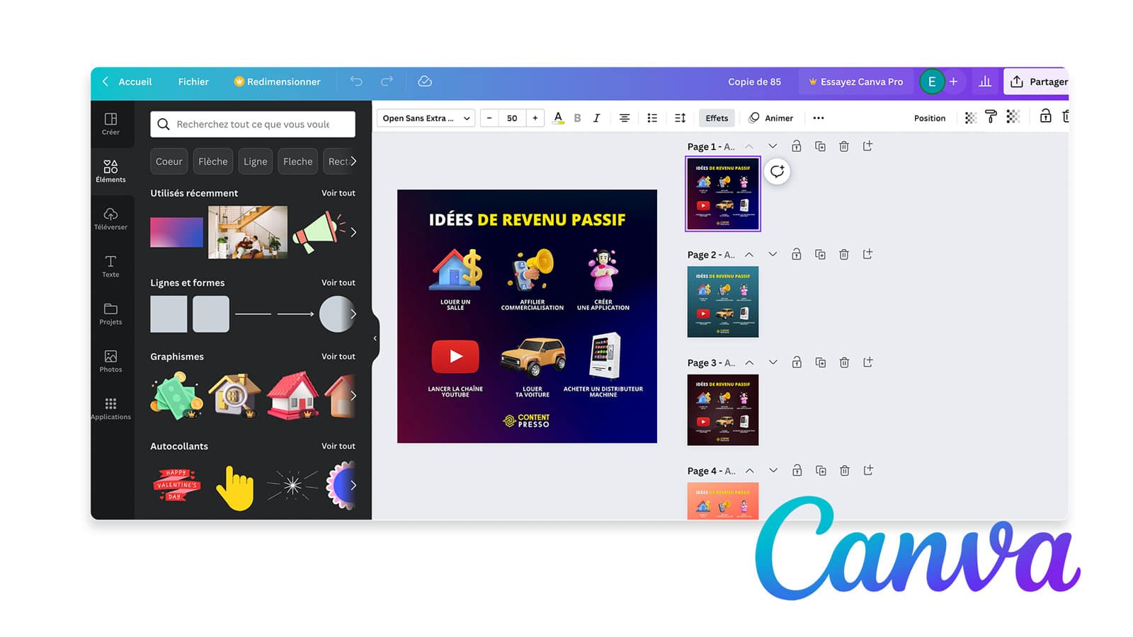 ContentPresso +3000 templates canva premium pour tes réseaux sociaux