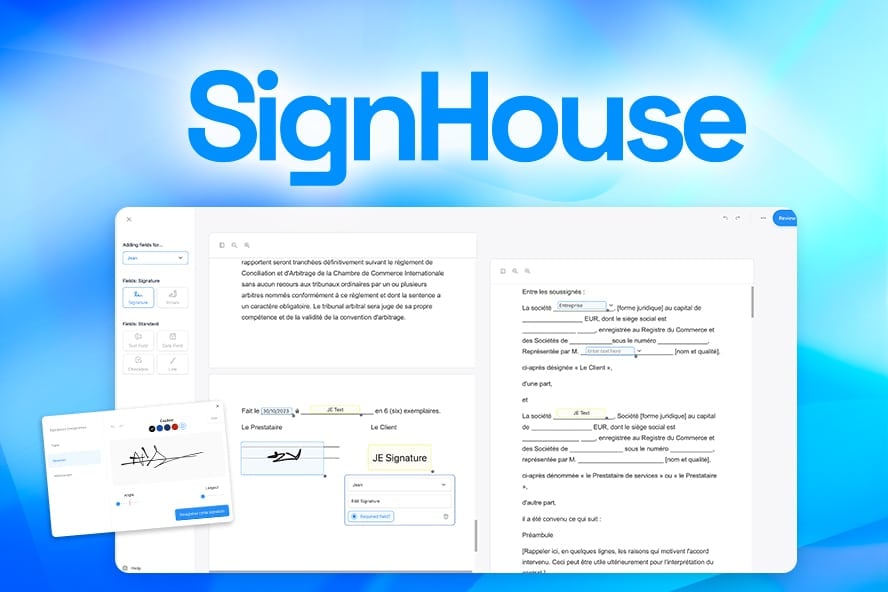 SignHouse - L'outil idéal de Signature éléctronique de documents