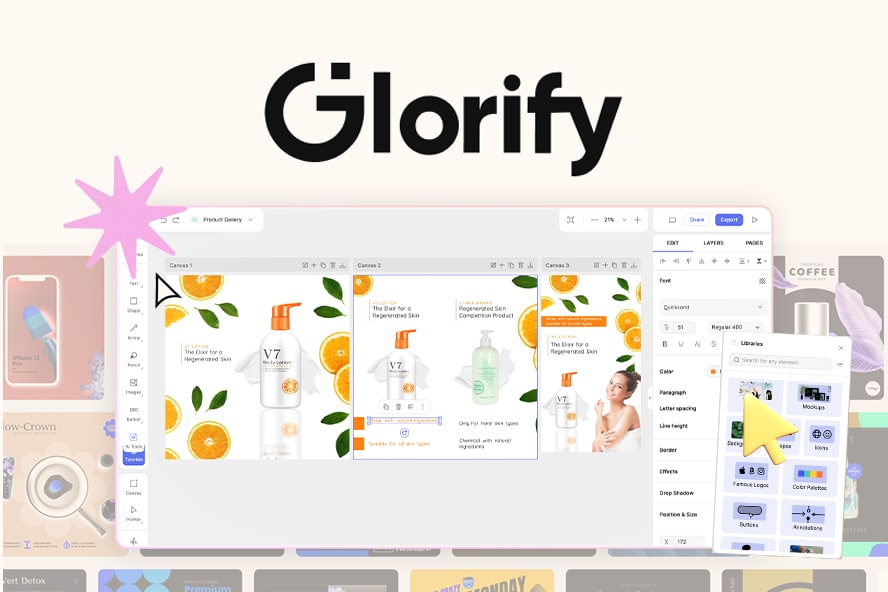 Glorify - L'outil de design IA surpuissant pour créer tes visuels